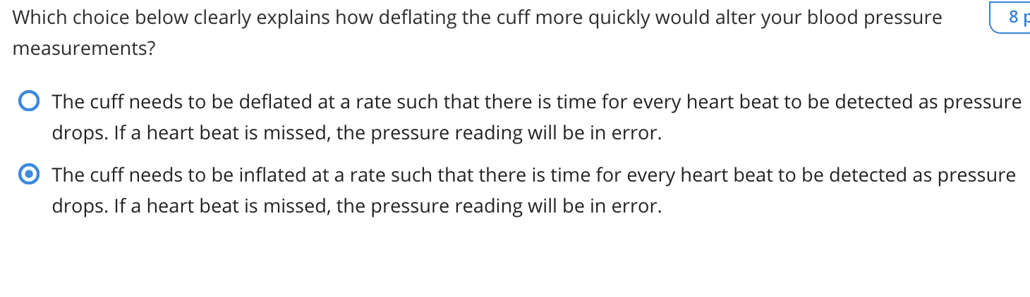 Solved Which choice below clearly explains how deflating the | Chegg.com