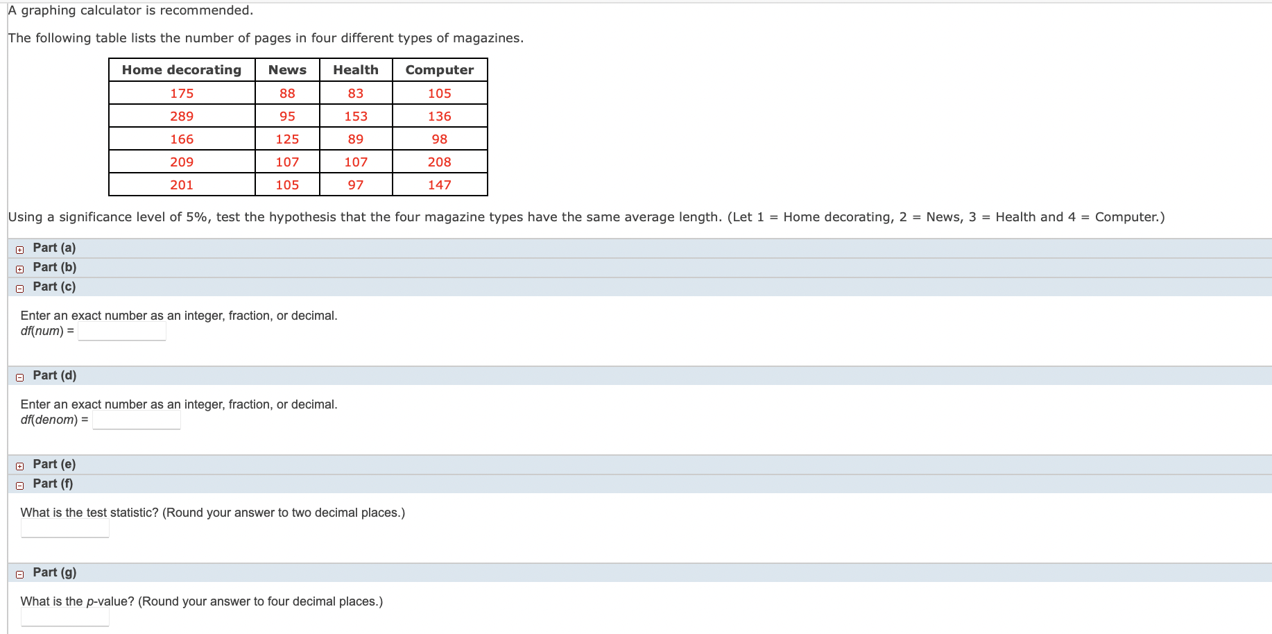 Solved A graphing calculator is recommended. The following | Chegg.com
