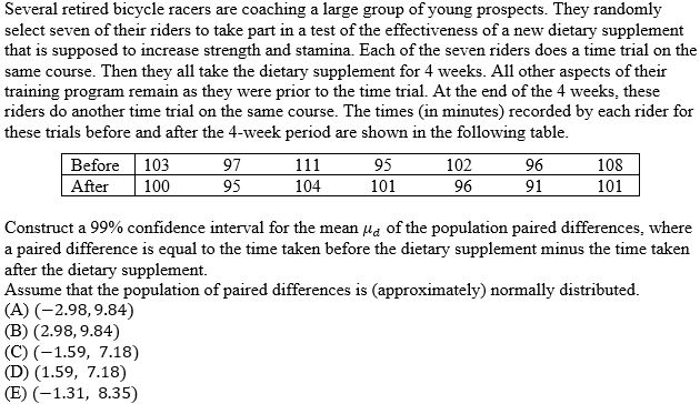 Solved Several retired bicycle racers are coaching a large | Chegg.com