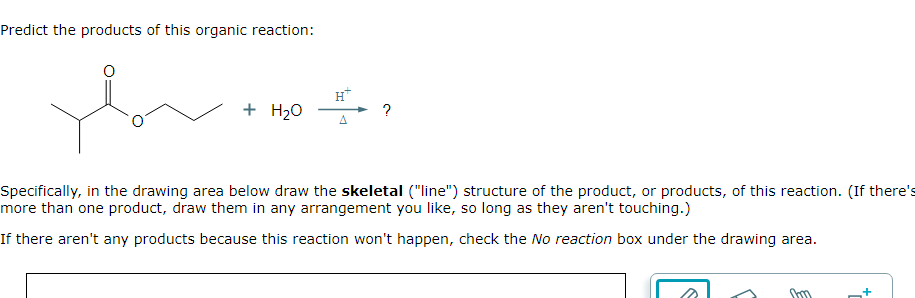 Solved Predict the products of this organic reaction: | Chegg.com