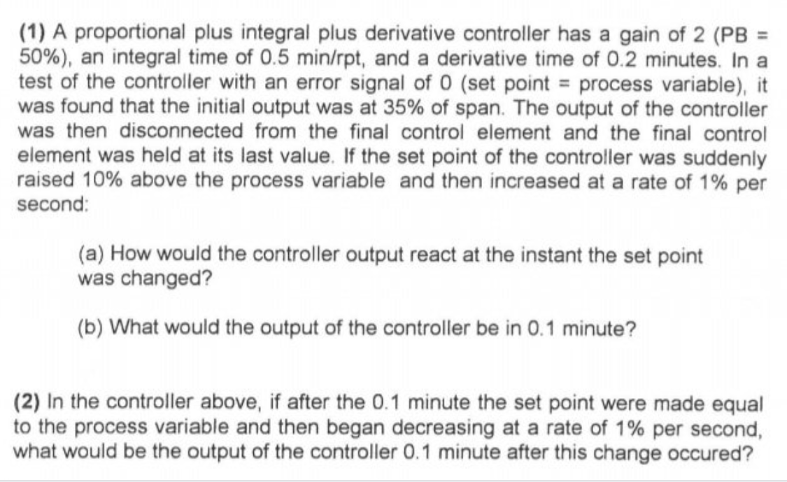 Solved 5.2.2 Open-Loop Response for PID Controller | Chegg.com