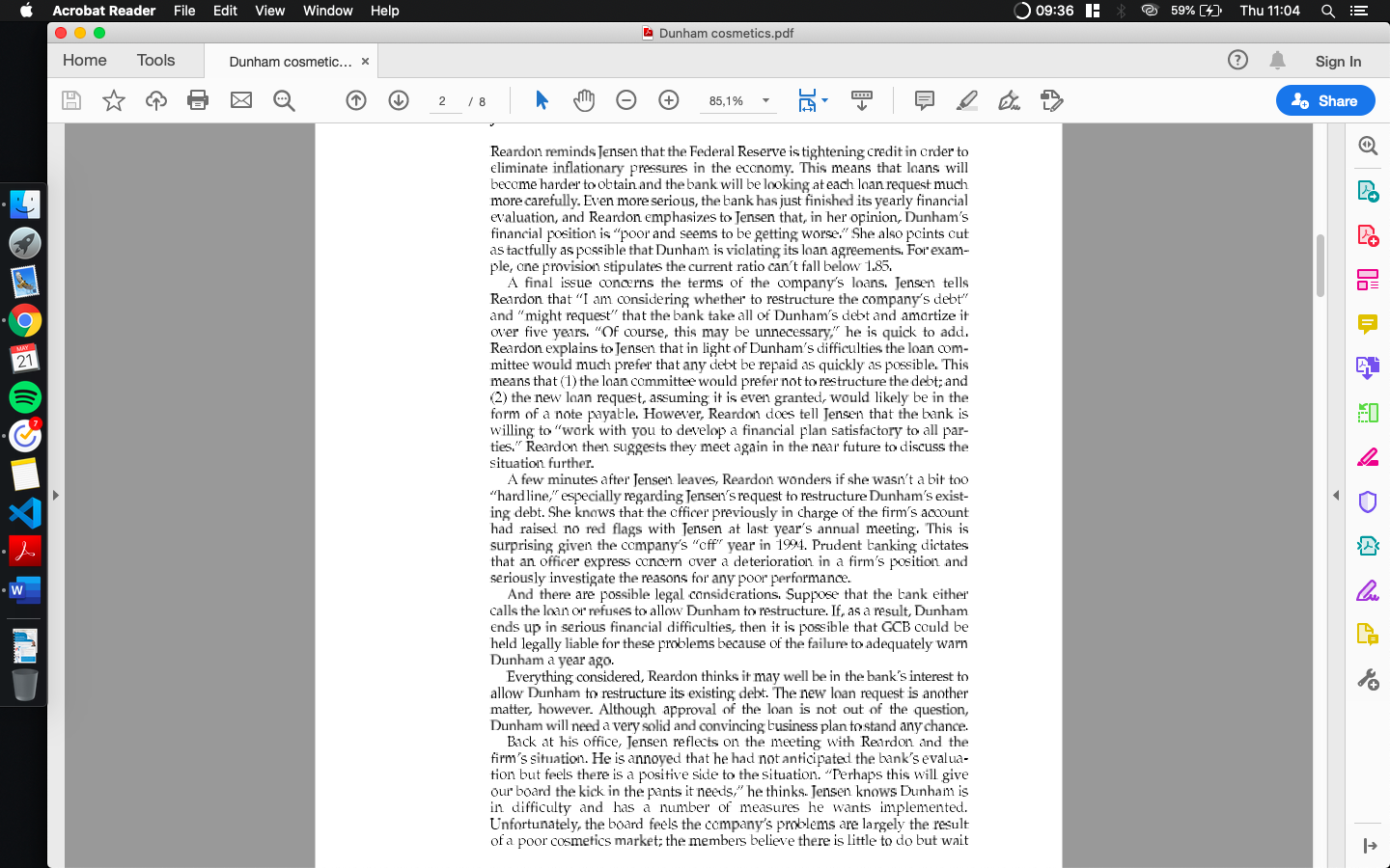 Acrobat Reader File Edit View Window Help 09:36 1: @ | Chegg.com