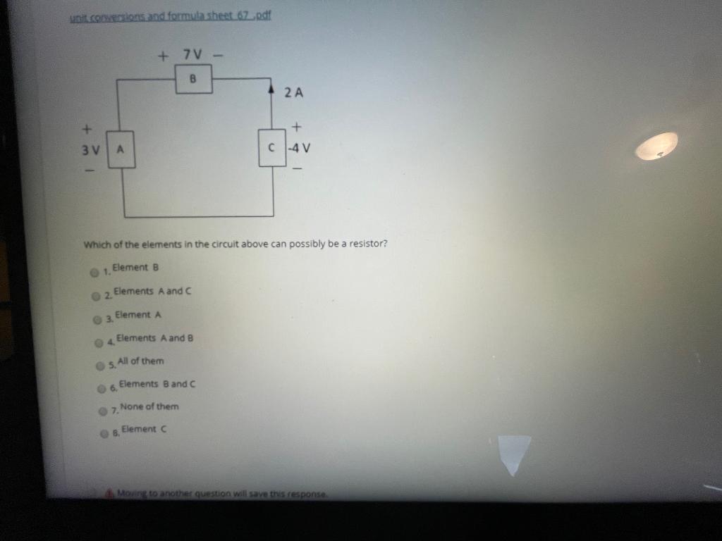 Solved unitions and formula sheet 67.pdf + TV - B 2A + + 3 V | Chegg.com