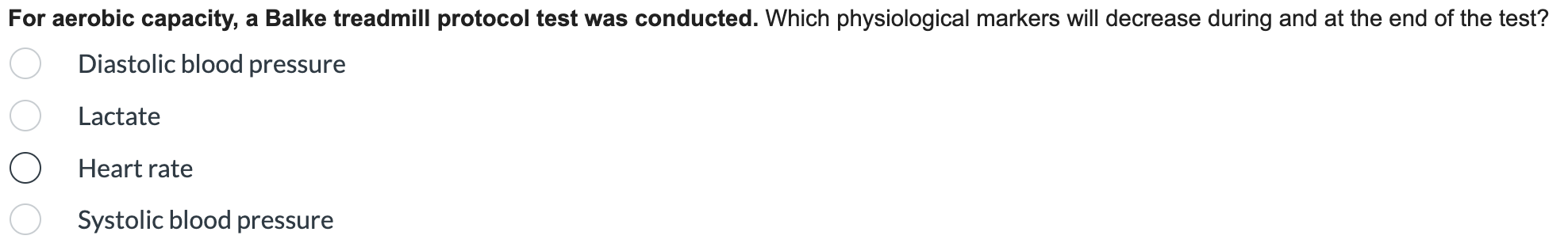 Solved For aerobic capacity, a Balke treadmill protocol test | Chegg.com