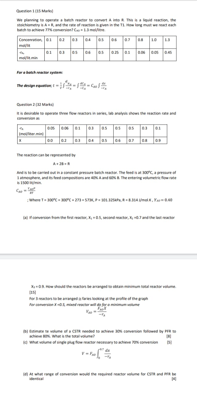 Solved Question 1 15 Marks We Planning To Operate A Batch 