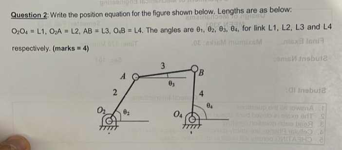 Solved Question 2: Write the position equation for the | Chegg.com