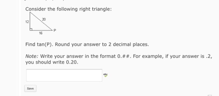 Solved Consider the following right triangle: Find tan(P). | Chegg.com