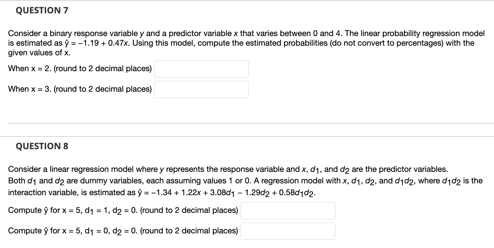 Solved QUESTION 7 Consider a binary response variable y and | Chegg.com