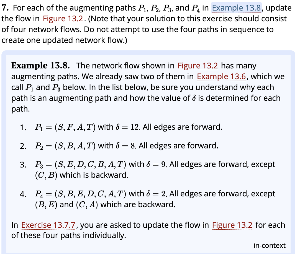 7. For each of the augmenting paths P1, P2, P3, and | Chegg.com