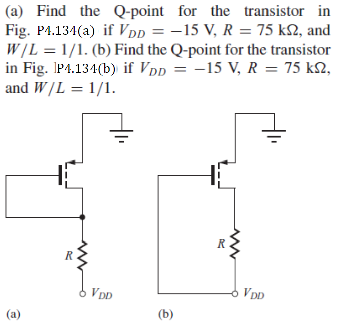 Solved Table 4 6 Mos Transistor Parameters Vro Y 20f Nmos