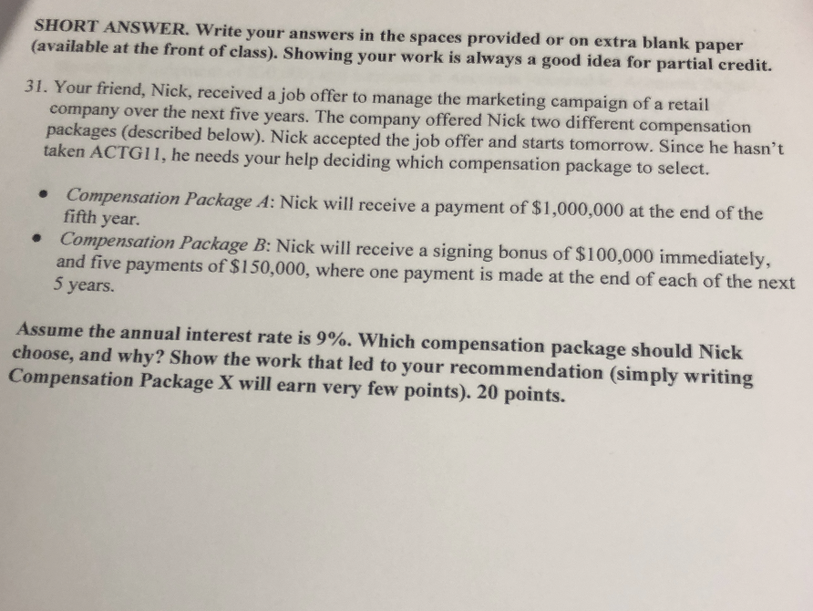 Solved SHORT ANSWER. Write your answers in the spaces | Chegg.com