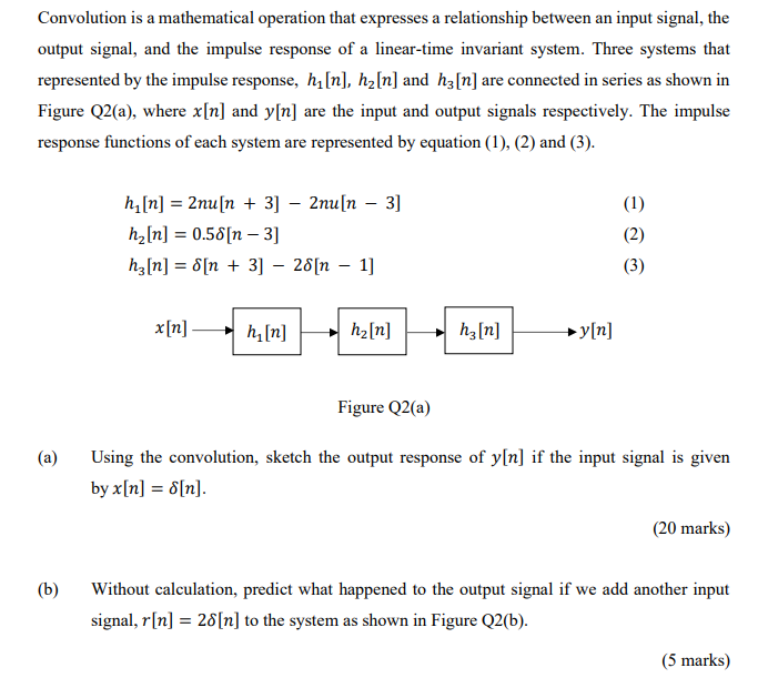 Solved Convolution is a mathematical operation that | Chegg.com