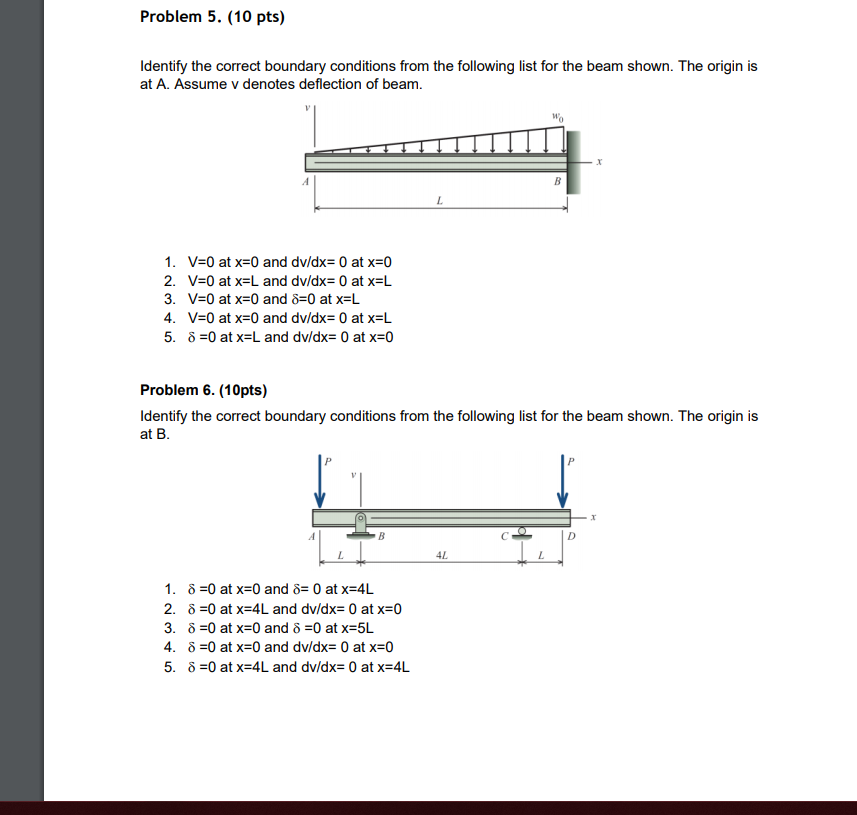Solved Problem 5. (10 pts) Identify the correct boundary | Chegg.com