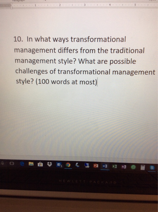 Solved 10. In what ways transformational management differs | Chegg.com