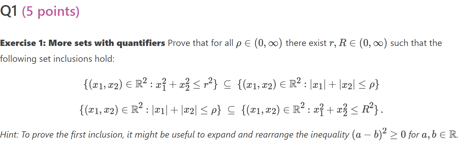 Solved Exercise 1: More sets with quantifiers Prove that for | Chegg.com