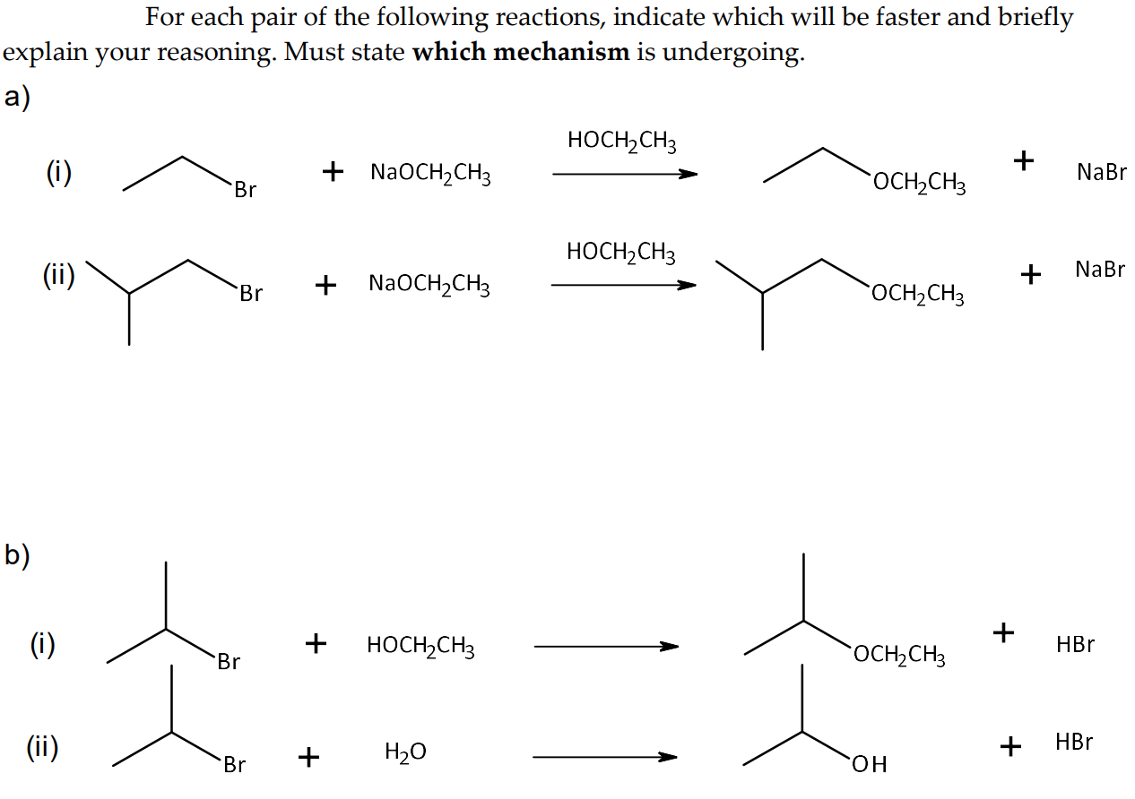 Solved For each pair of the following reactions, indicate | Chegg.com