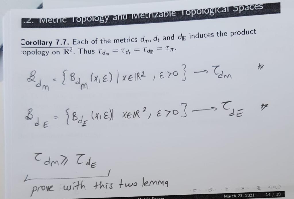 TOPOLOGY please solve step by step explanatory way, | Chegg.com