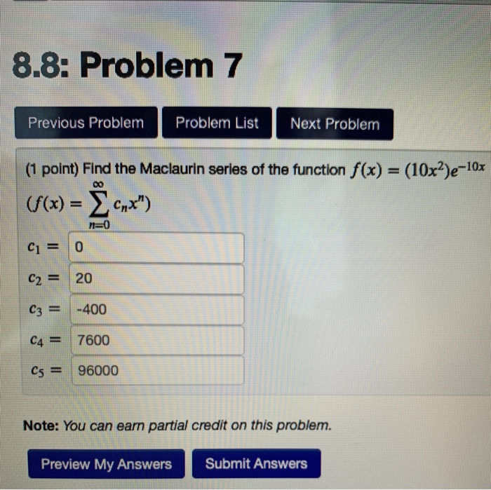 Solved 8.8: Problem 7 Previous ProblemProblem List Next | Chegg.com