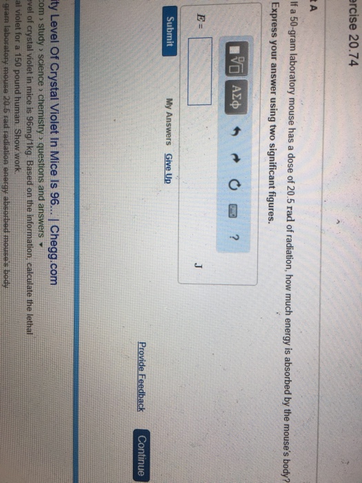 Solved If a 50-gram laboratory mouse has a dose of 20.5 rad | Chegg.com