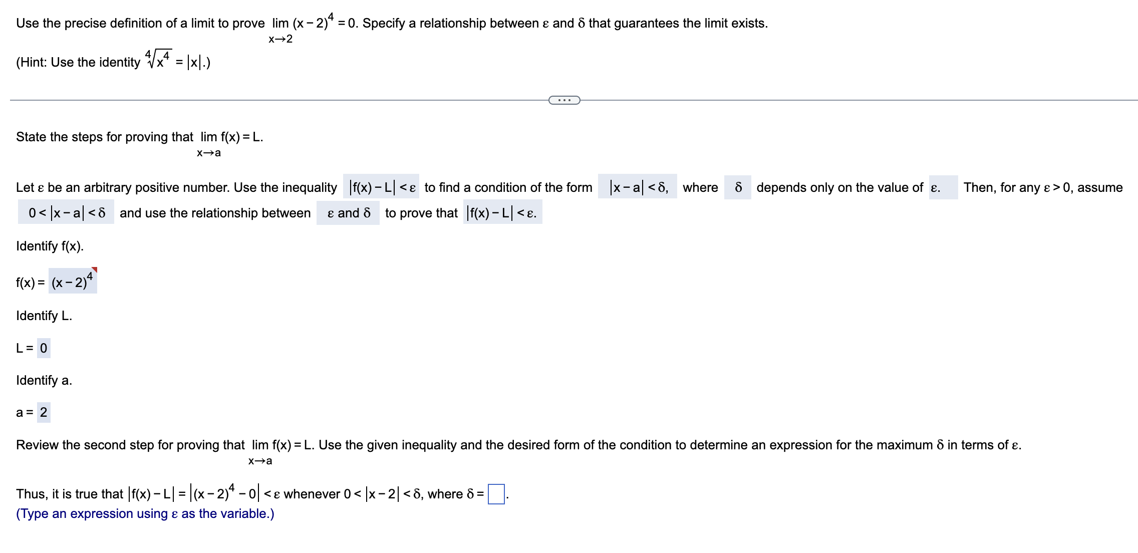 Solved Use the precise definition of a limit to prove | Chegg.com