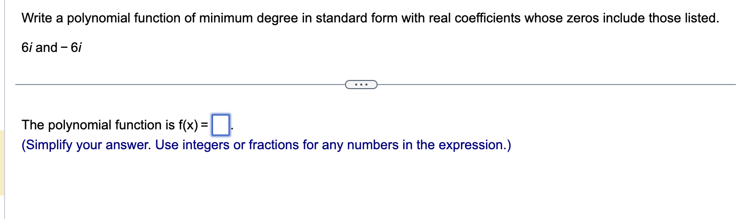 Solved Write a polynomial function of minimum degree in | Chegg.com