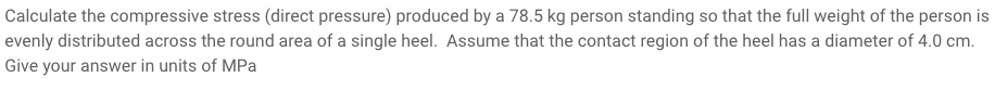 Solved Calculate the compressive stress (direct pressure) | Chegg.com