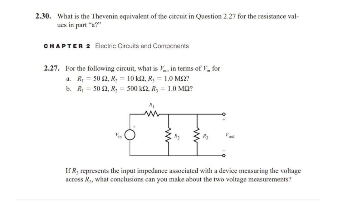 Solved .30. What is the Thevenin equivalent of the circuit | Chegg.com