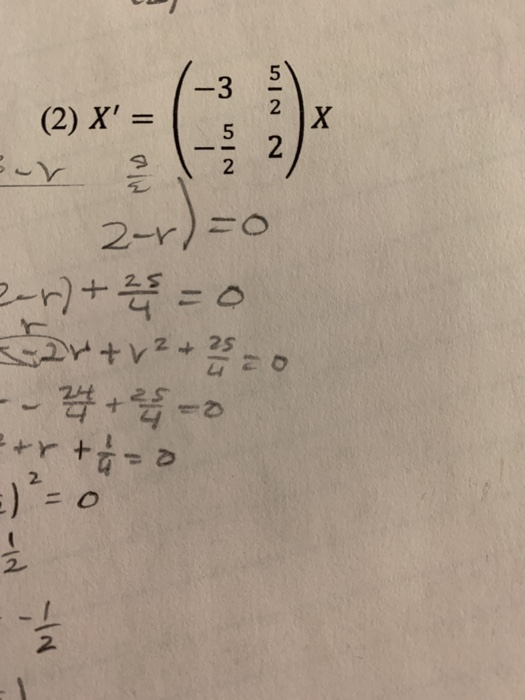 Solved Repeated Eigenvectors for x’=Ax find the general | Chegg.com