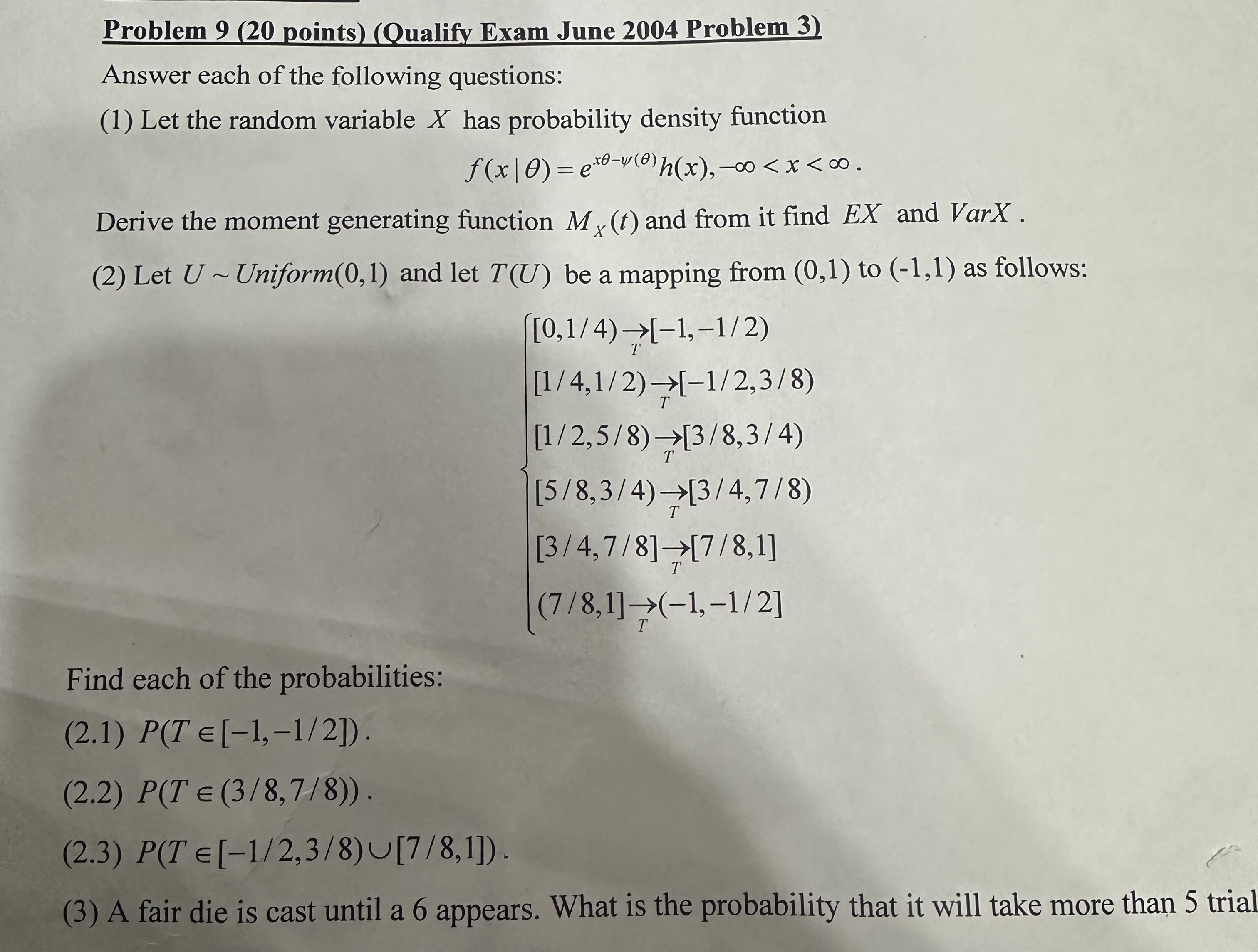 Solved Problem 9 (20 ﻿points) (Qualify Exam June 2004 | Chegg.com