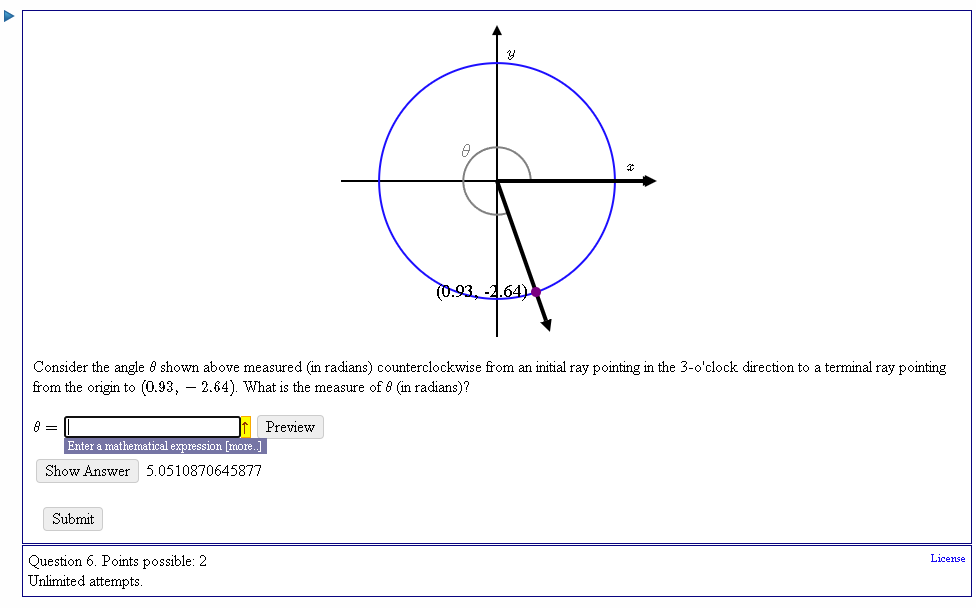 Solved Consider the angle θ ﻿shown above measured (in | Chegg.com