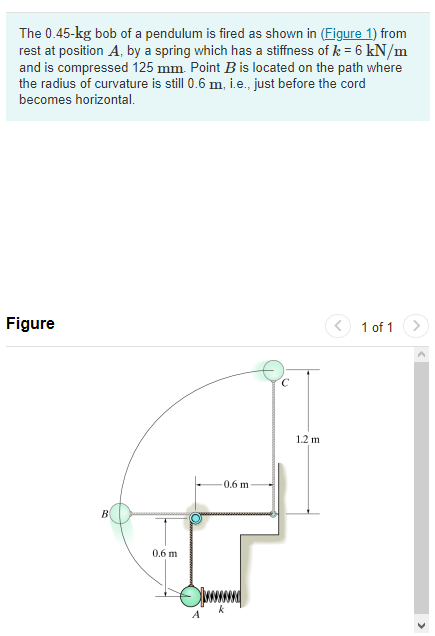 Solved The 0.45−kg bob of a pendulum is fired as shown in | Chegg.com