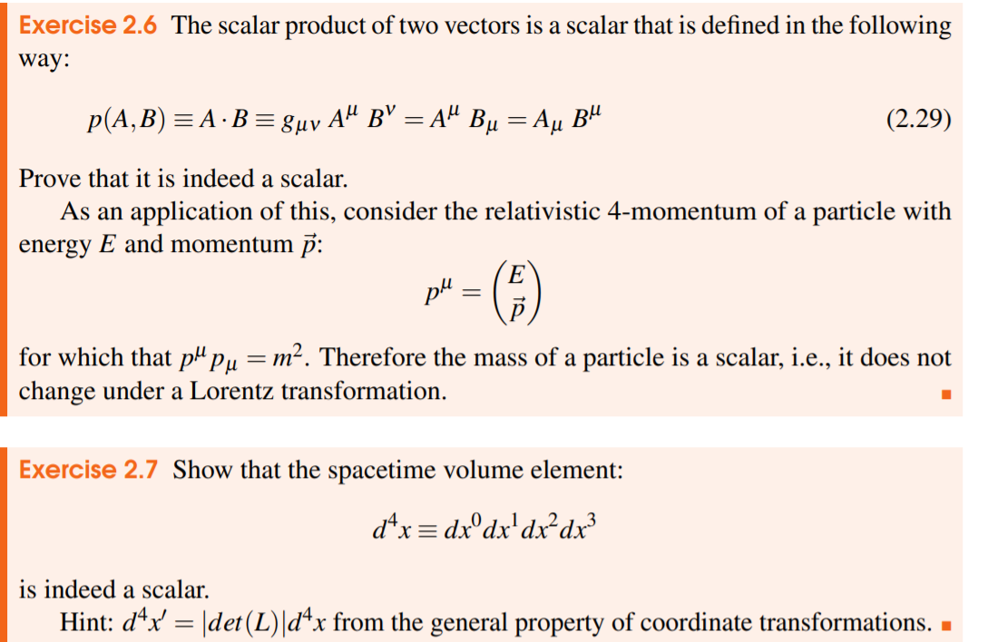 Solved Exercise 2.6 The scalar product of two vectors is a | Chegg.com