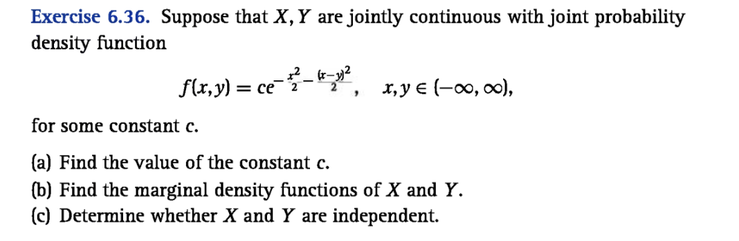 Solved Exercise 6.36. Suppose that X,Y are jointly | Chegg.com