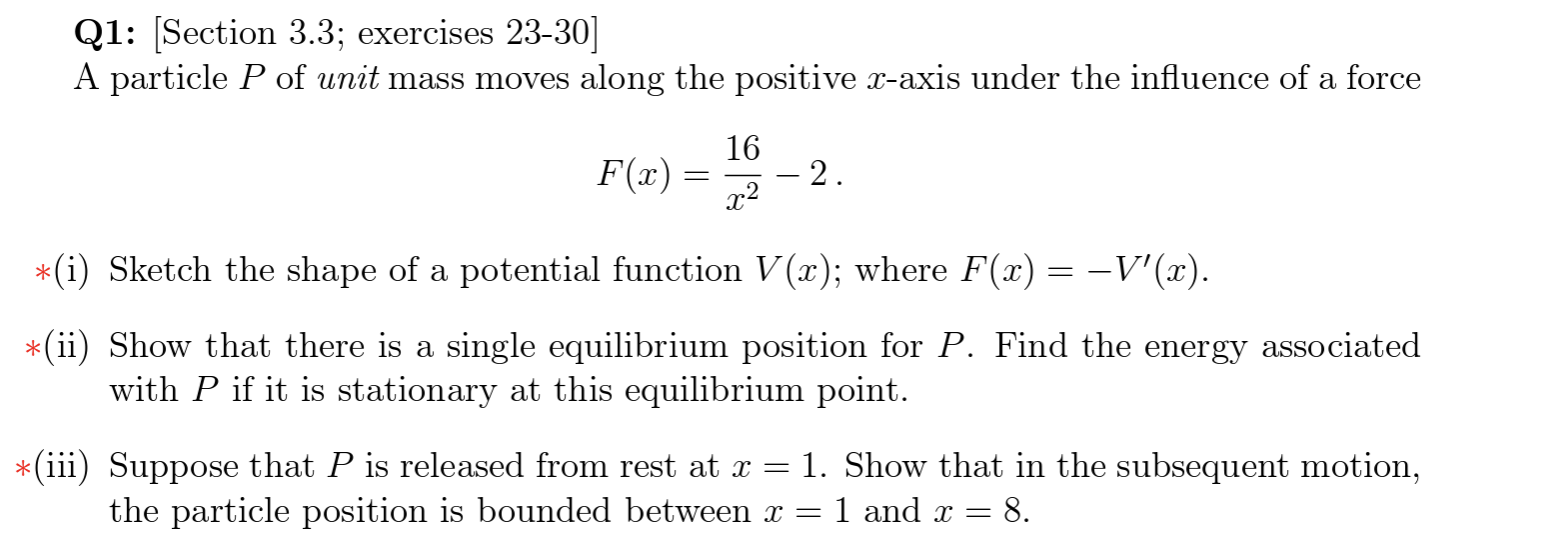 Solved Q1: [Section 3.3; exercises 23-30] A particle P of | Chegg.com