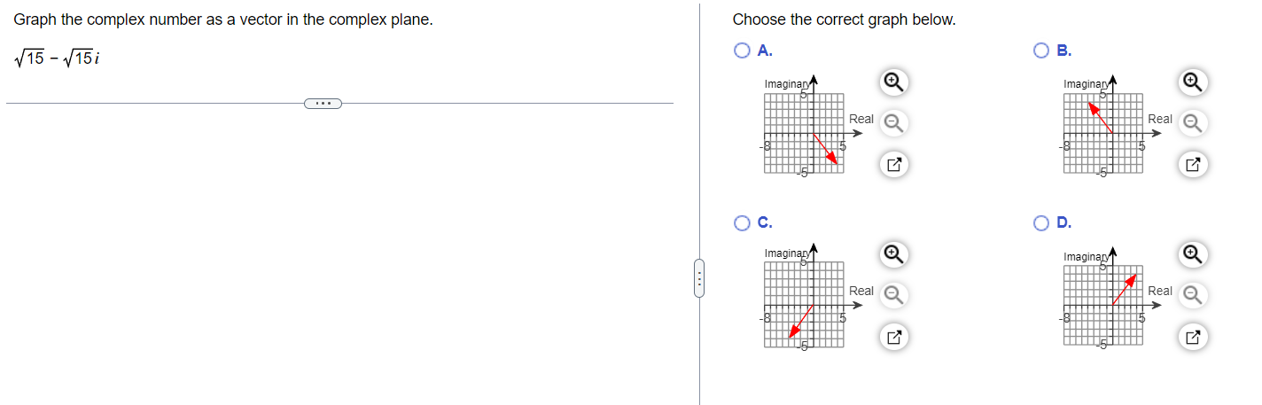 Solved Graph the complex number as a vector in the complex | Chegg.com