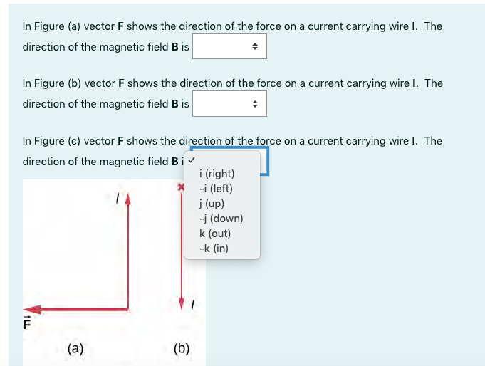 Solved In Figure (a) vector F shows the direction of the | Chegg.com