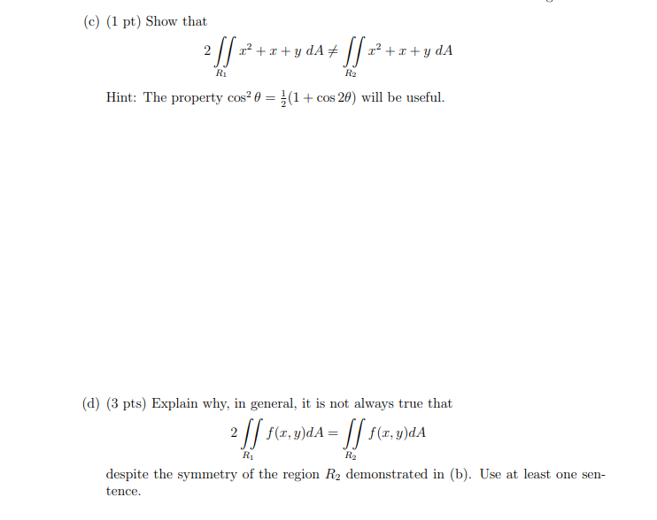 Solved (a) (1 pt) Compute the area of the region | Chegg.com