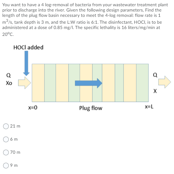 Solved You want to have a 4 log-removal of bacteria from | Chegg.com