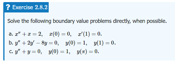 Solved Solve the following boundary value problems directly, | Chegg.com
