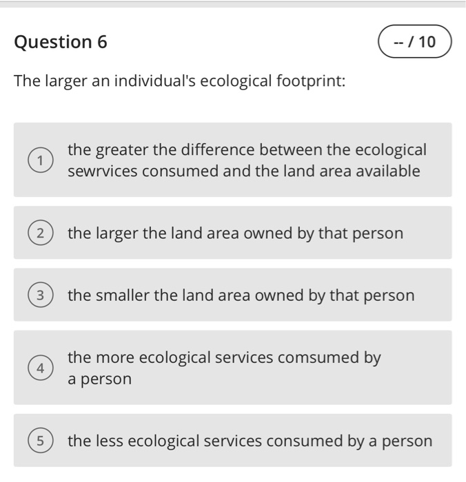 Solved Question 4 According to the concept of ecological | Chegg.com