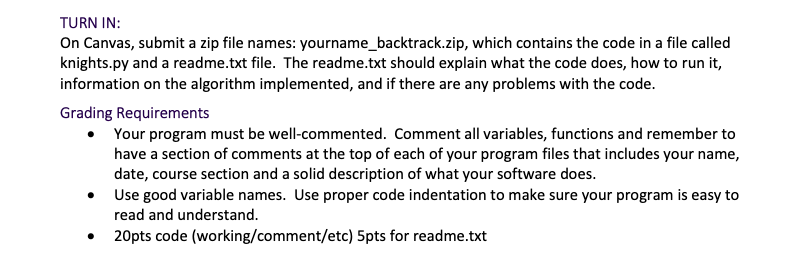 Solved Problem Statement You are to implement the Knight's | Chegg.com
