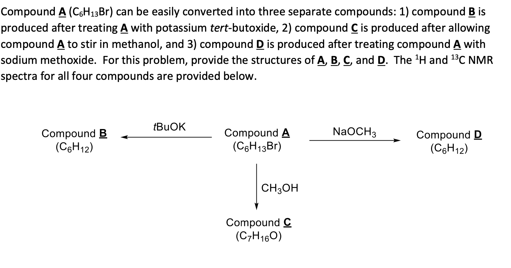 Solved Compound A (C6H13Br) can be easily converted into | Chegg.com
