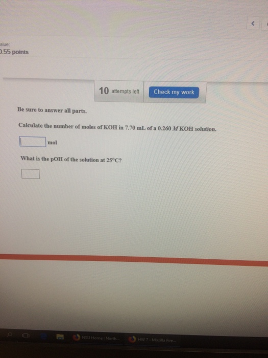 Solved alue 55 points 10 attempts left Check my work Be sure | Chegg.com