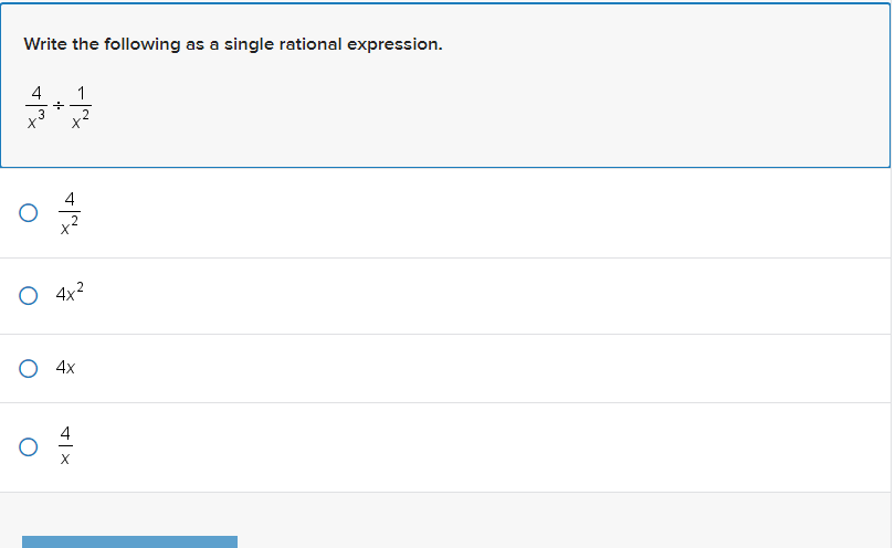 Solved Write the following as a single rational expression. | Chegg.com