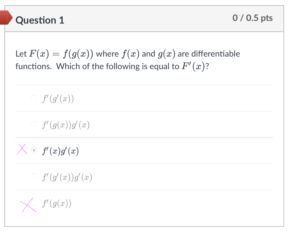 Solved Let F(x)=f(g(x)) where f(x) and g(x) are | Chegg.com
