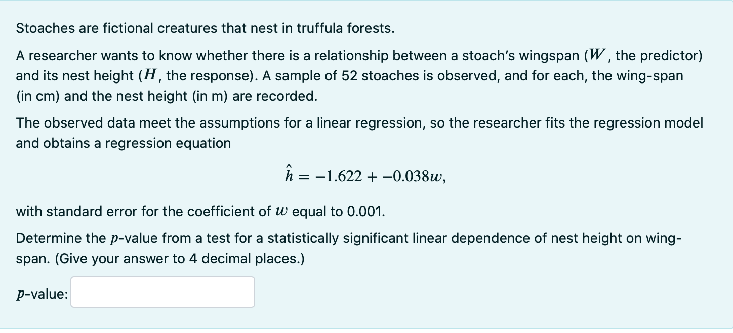 Solved Stoaches are fictional creatures that nest in | Chegg.com