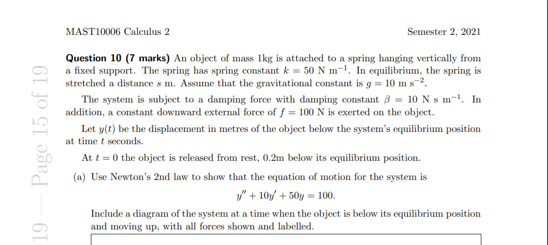 MAST10006 Calculus 2 Semester 2, 2021 Page 15 of 19 | Chegg.com