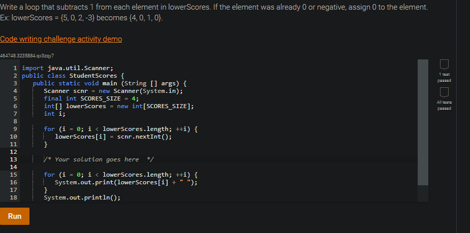 Solved Vrite a loop that subtracts 1 from each element in | Chegg.com Solved Vrite a loop that subtracts 1 from each element in | Chegg.com