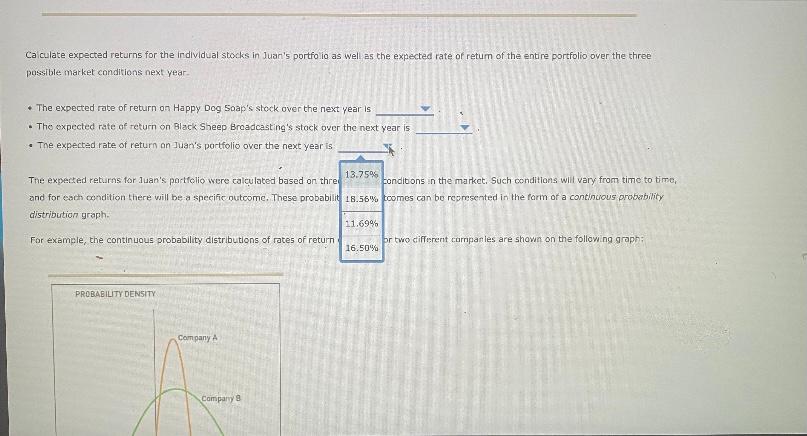 Solved Calculate expected returns for the individual stocks | Chegg.com