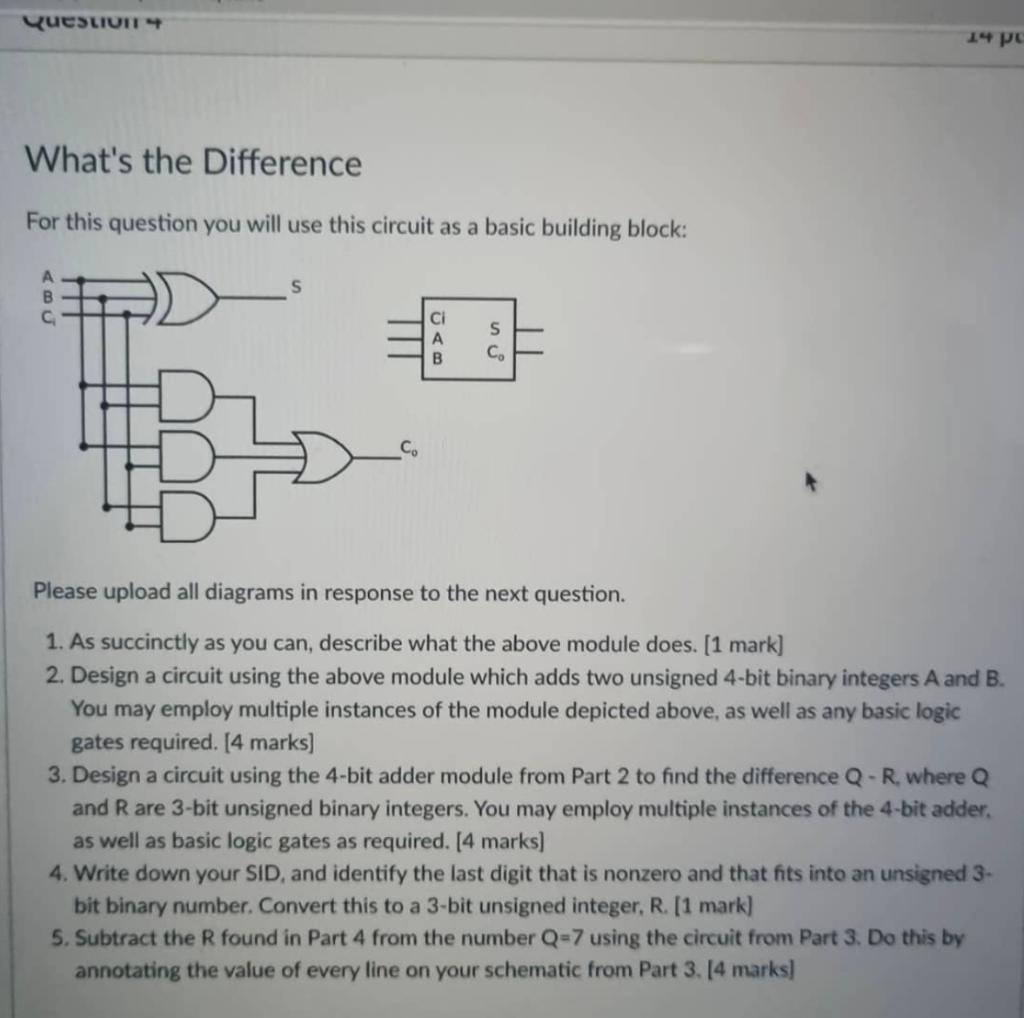 Solved For this question you will use this circuit as a | Chegg.com